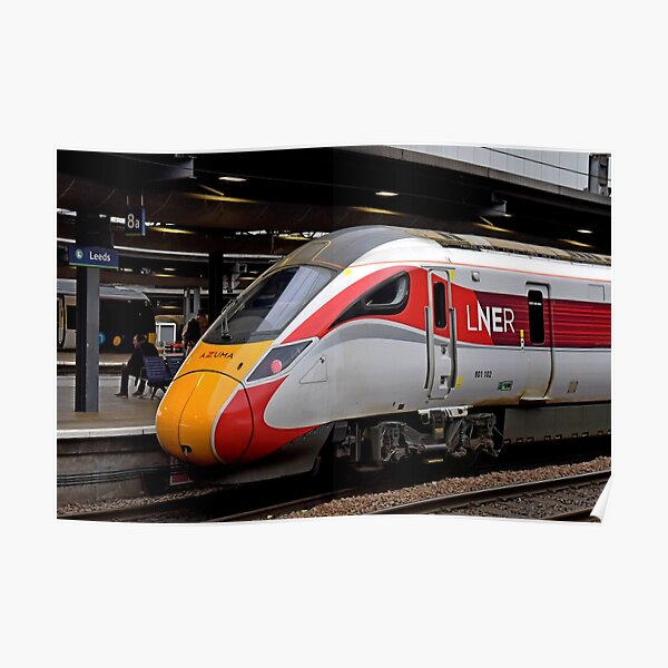 "LNER Azuma 801 high speed train at Leeds Station" Poster for Sale by ...