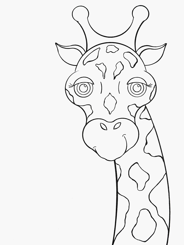 " Color Your Own Giraffe " Sticker for Sale by GrandpaH | Redbubble