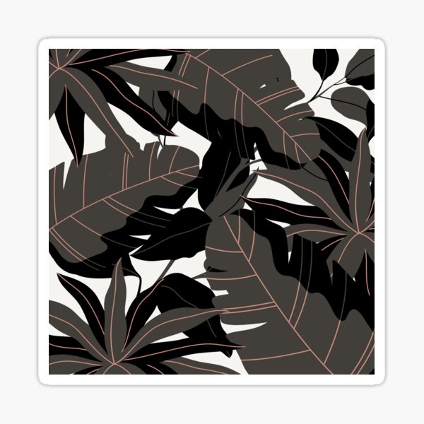 "Palms in Black" Sticker by HHedgehogDesign | Redbubble
