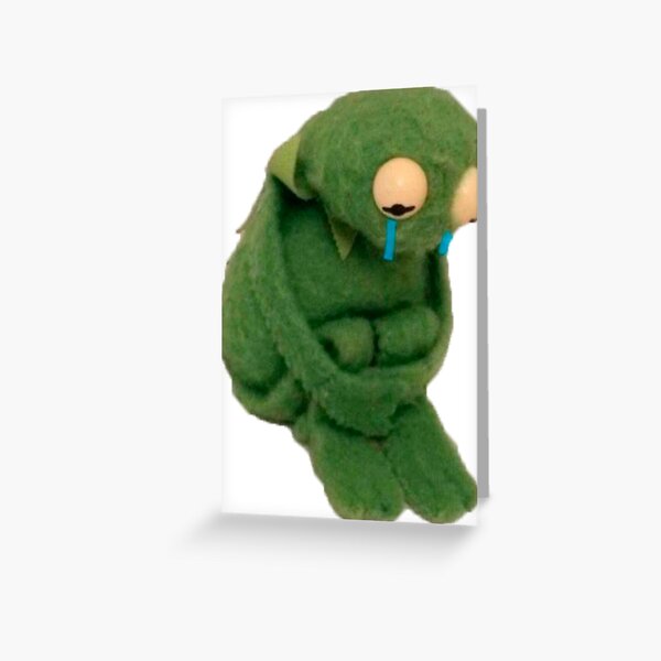 "kermit crying meme" Greeting Card for Sale by valwerty | Redbubble