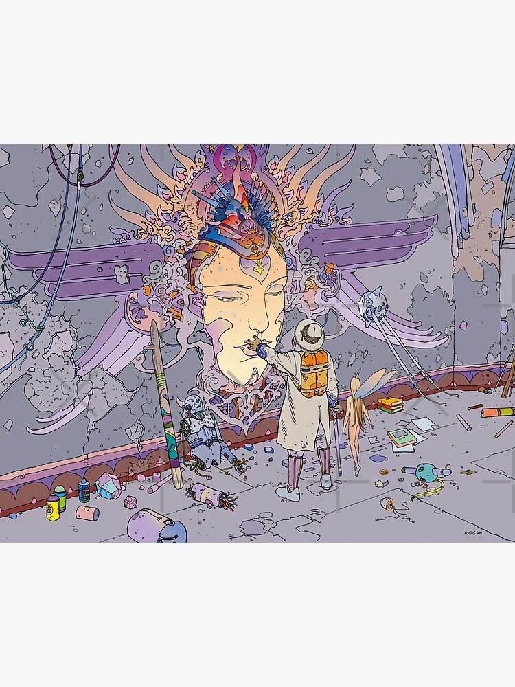 "moebius, edena,HQ, ruins, psychadelic, fairy, comic, jean giraud ...