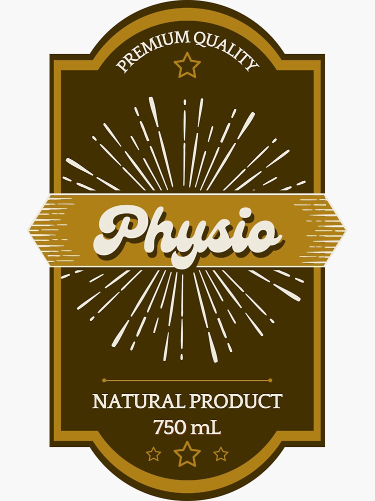 "Physio Retro Label" Sticker for Sale by BoardGameMerch | Redbubble