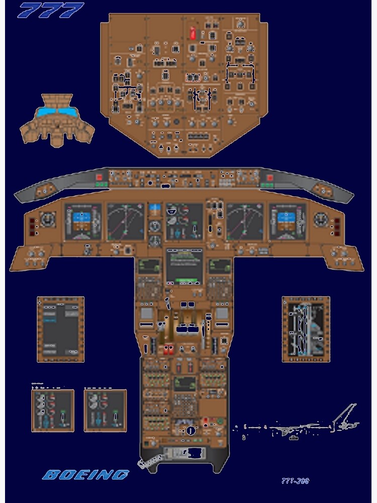 "BOEING 777 Cockpit " Poster for Sale by Ljubo339- | Redbubble