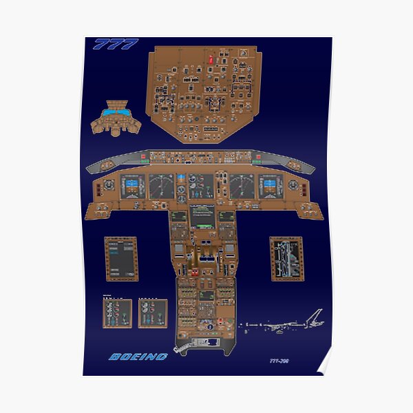 "BOEING 777 Cockpit " Poster for Sale by Ljubo339- | Redbubble