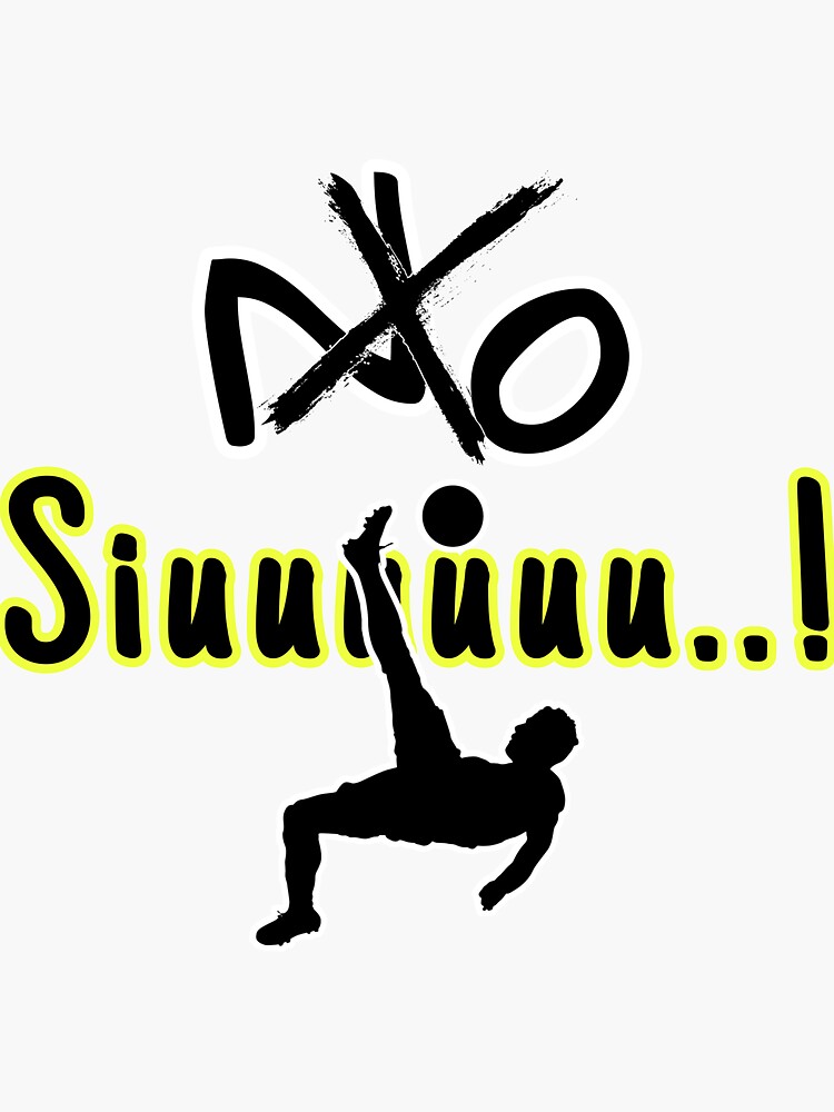 "No SIUUU Cristiano ronaldo suiii " Sticker for Sale by sizamix | Redbubble