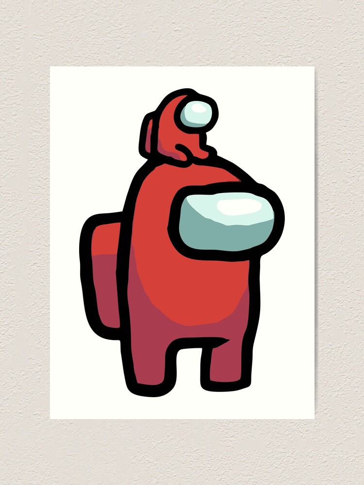 "red Among us sus game character." Art Print by brediks | Redbubble