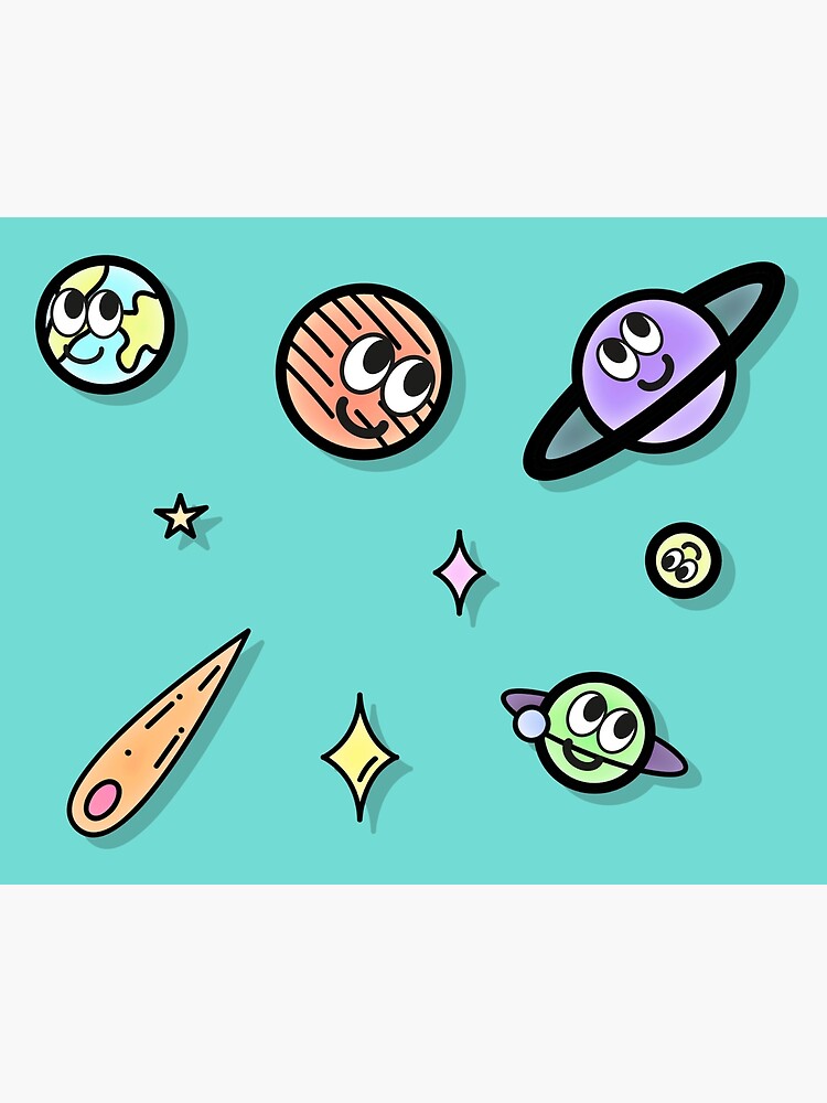 "Space Smileys Pack" Poster for Sale by GrowingSince | Redbubble