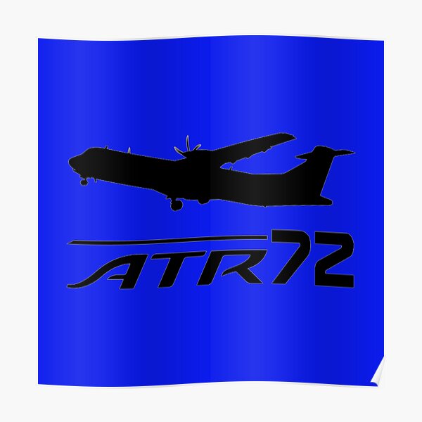 "ATR 72 SILHOUETTE PRINT " Poster for Sale by Ljubo339- | Redbubble