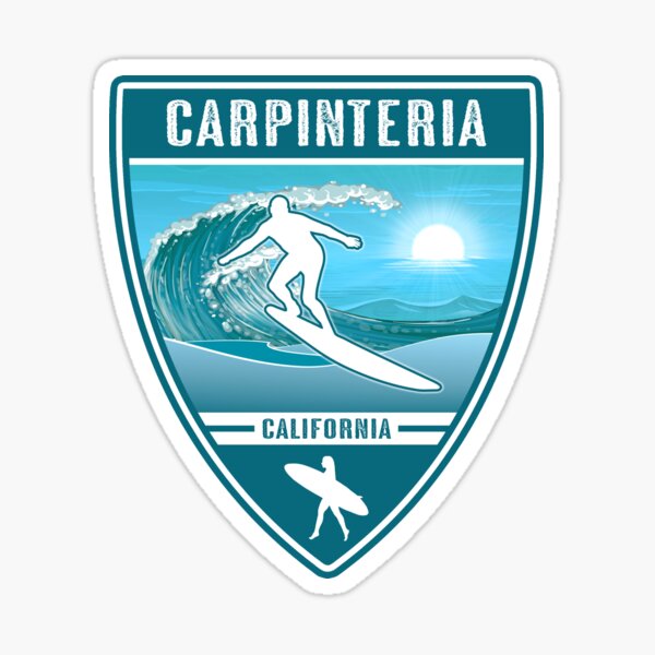 "Surf Carpinteria California" Sticker for Sale by MilitaryCandA | Redbubble
