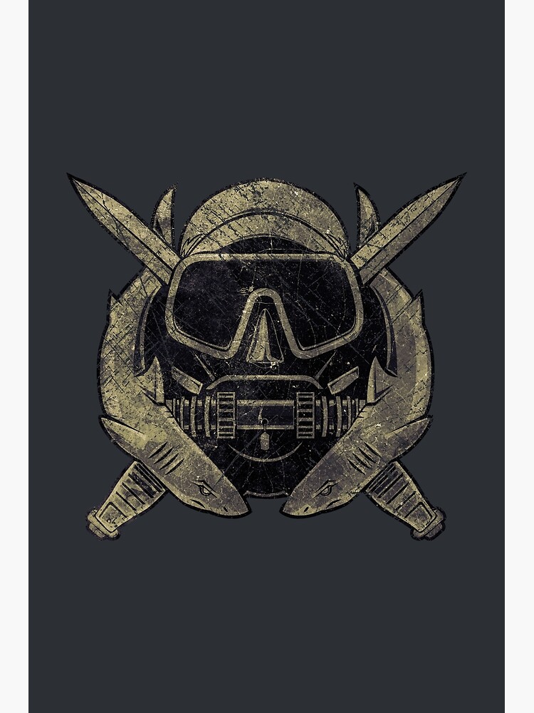 Military Diver Art Navy SEAL Combat Diver By TheProsFromDover On