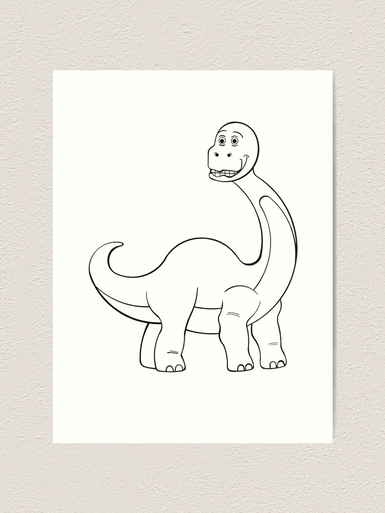 "Color Your Own Brontosaurus" Art Print for Sale by GrandpaH | Redbubble