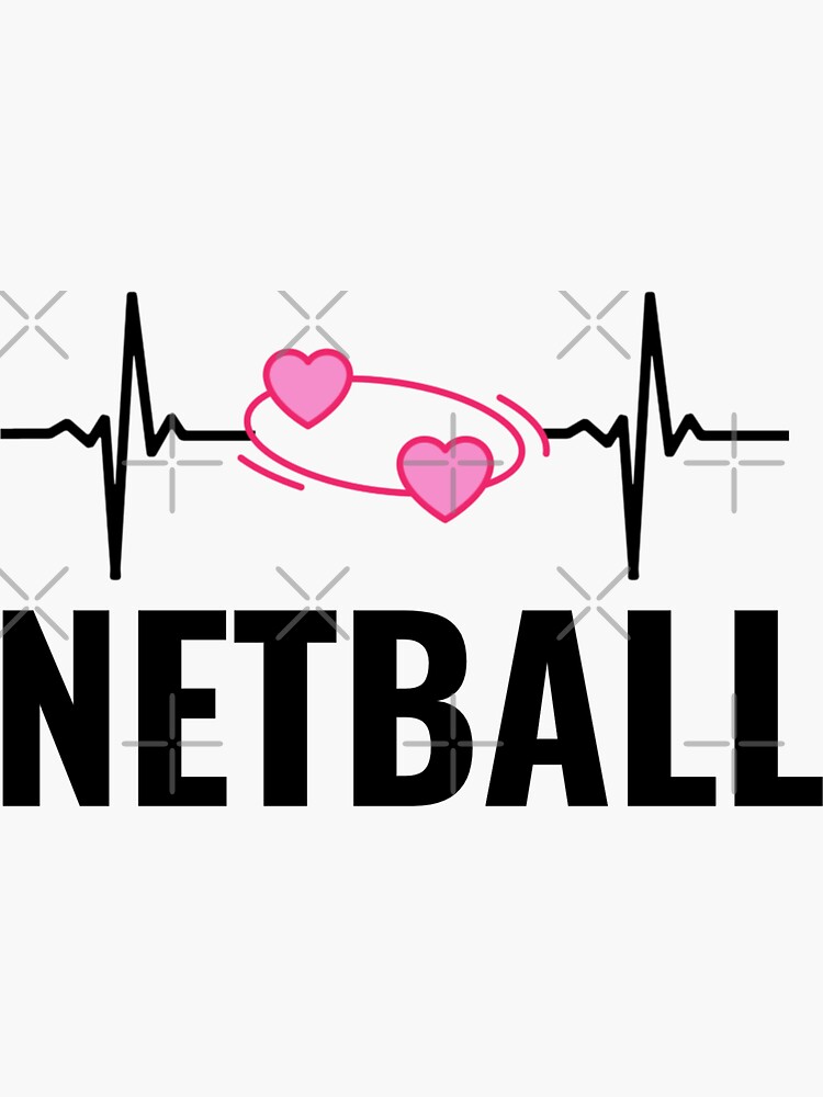 "Netball Heart Beat" Sticker for Sale by Sunset-1 | Redbubble