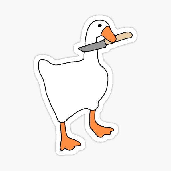 "Duck with knife" Sticker for Sale by ArtisticStuff12 | Redbubble