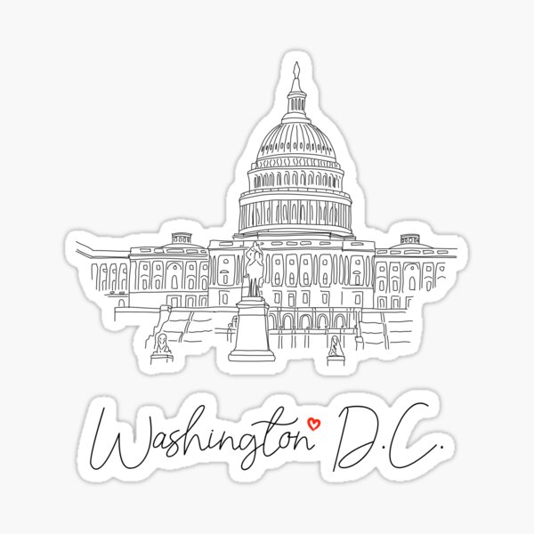 "Washington, DC" Sticker by MerchSuperb | Redbubble