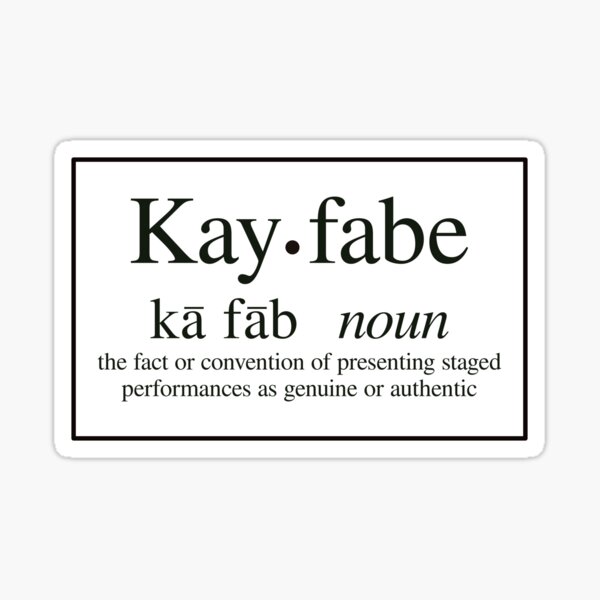 "Kayfabe Definition" Sticker for Sale by EMtheUnknown | Redbubble