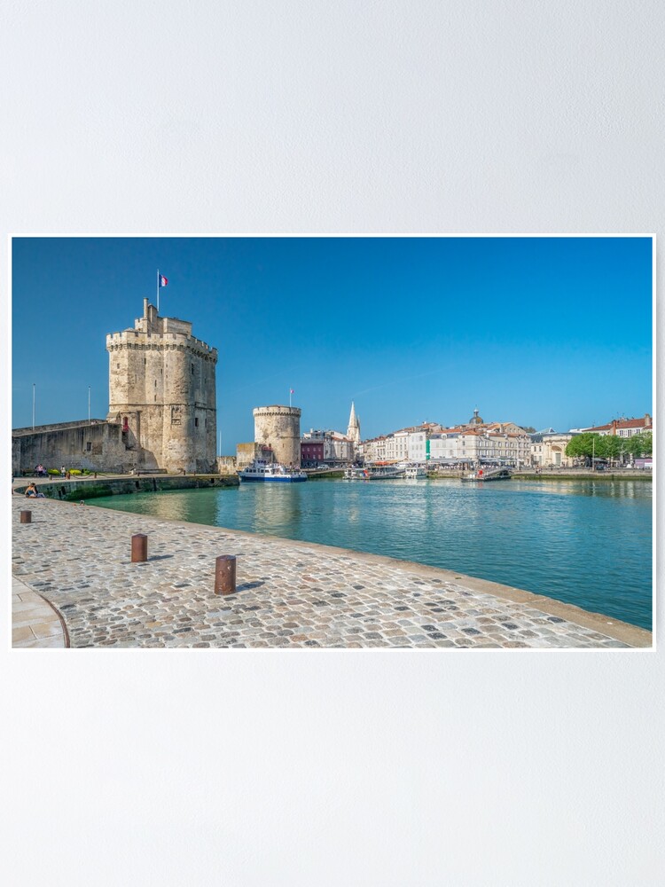 "La Rochelle France beautiful medieval castle towers at harbor entrance ...