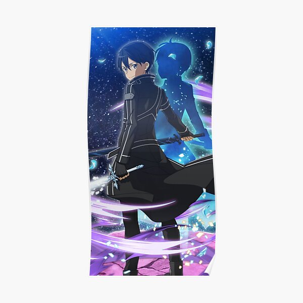 "Sword art online kirito" Poster for Sale by Soulzodiac | Redbubble