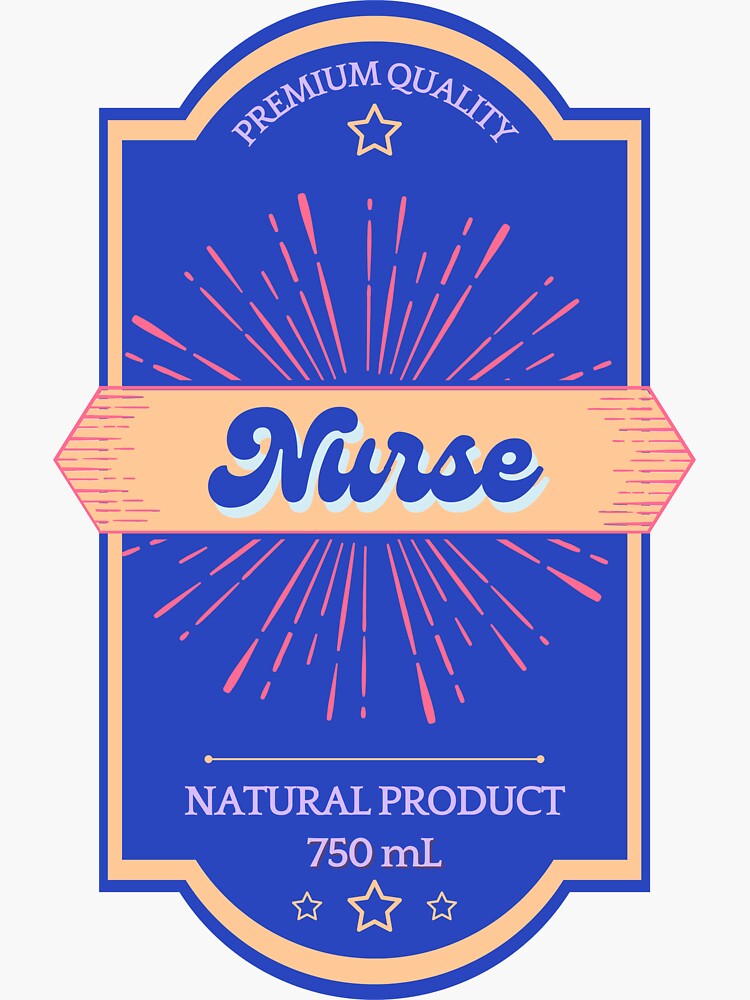 "Nurse Retro Label" Sticker for Sale by BoardGameMerch | Redbubble