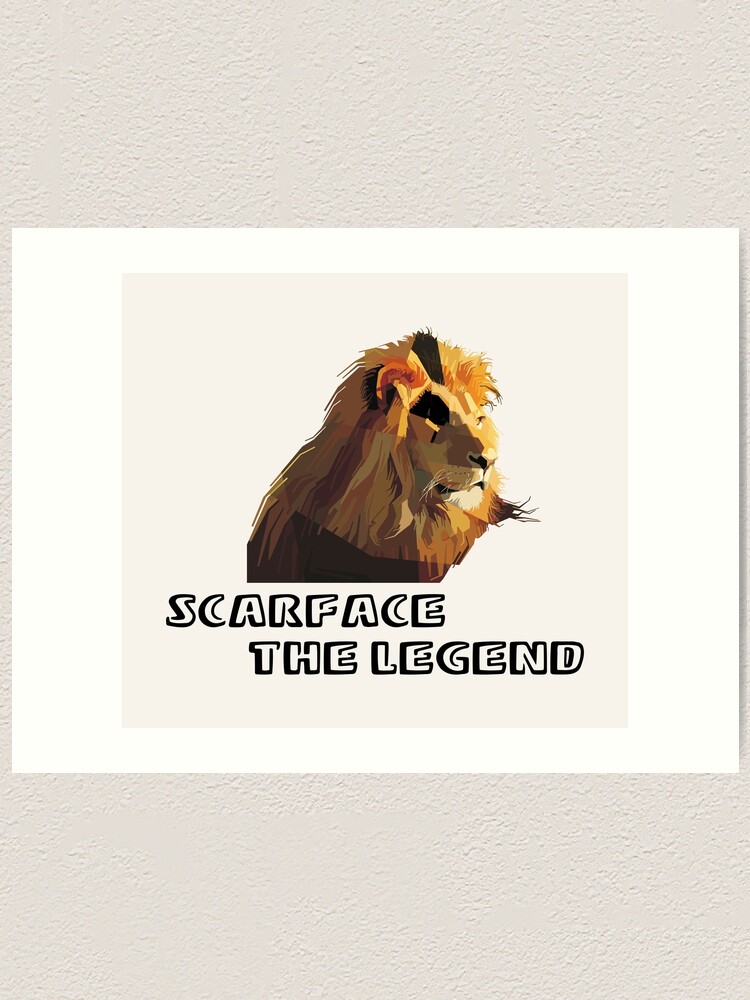 "Scarface the legendary lion" Art Print for Sale by birdo-art | Redbubble