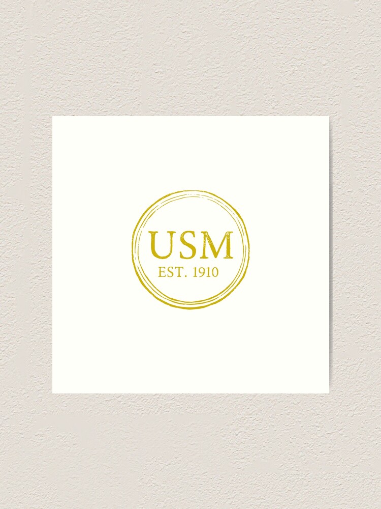 "Gold USM Logo Sticker " Art Print for Sale by briley02 | Redbubble