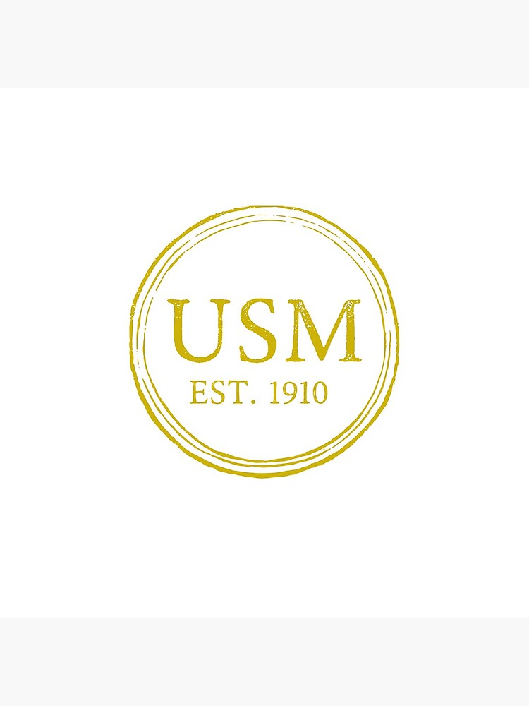 "Gold USM Logo Sticker " Art Print for Sale by briley02 | Redbubble