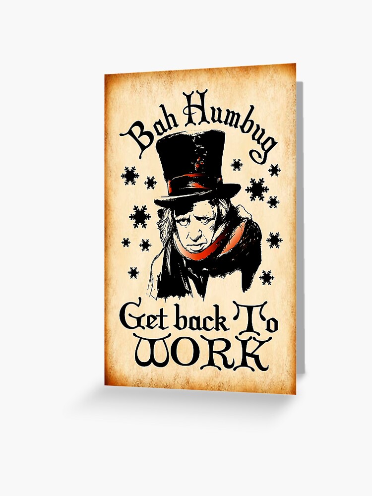 "Bah Humbug Ebenezer Scrooge Work Antique Finish Christmas Design ...