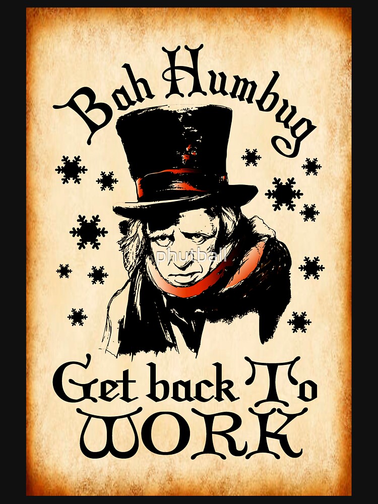 "Bah Humbug Ebenezer Scrooge Work Antique Finish Christmas Design ...