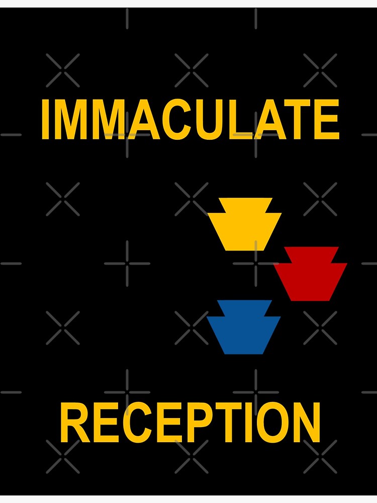 "Immaculate reception " Sticker by triplew427 | Redbubble