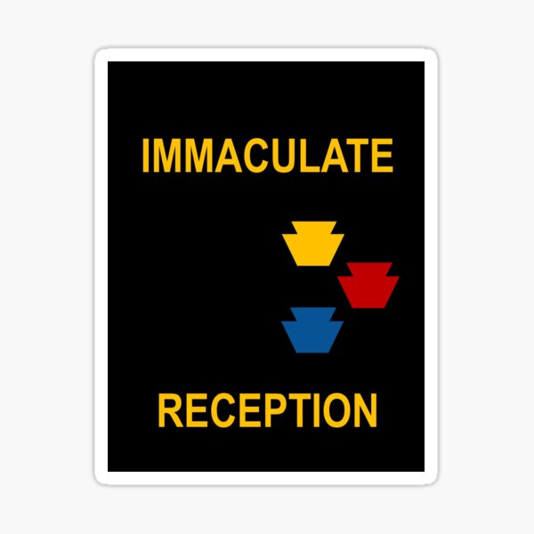 "Immaculate reception " Sticker by triplew427 | Redbubble
