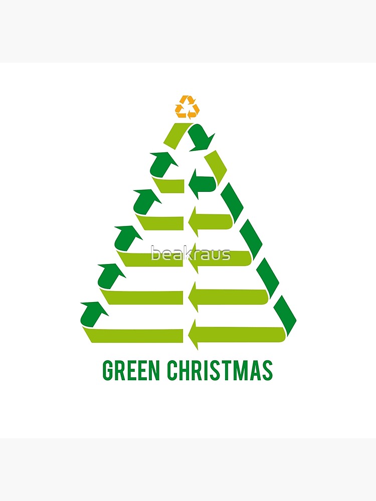 "Christmas tree with recycling signs, recycle symbol" Art Print by ...