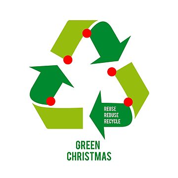 "Christmas tree with recycling sign, recycle symbol" Poster for Sale by ...