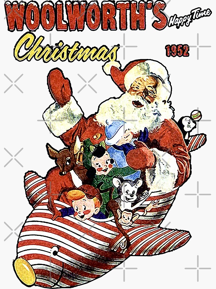 "Vintage Woolworths Retro Classic Christmas Holiday Tribute" Sticker ...