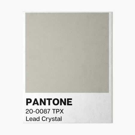 "Pantone Lead Crystal" Art Board Print for Sale by piastrelli | Redbubble