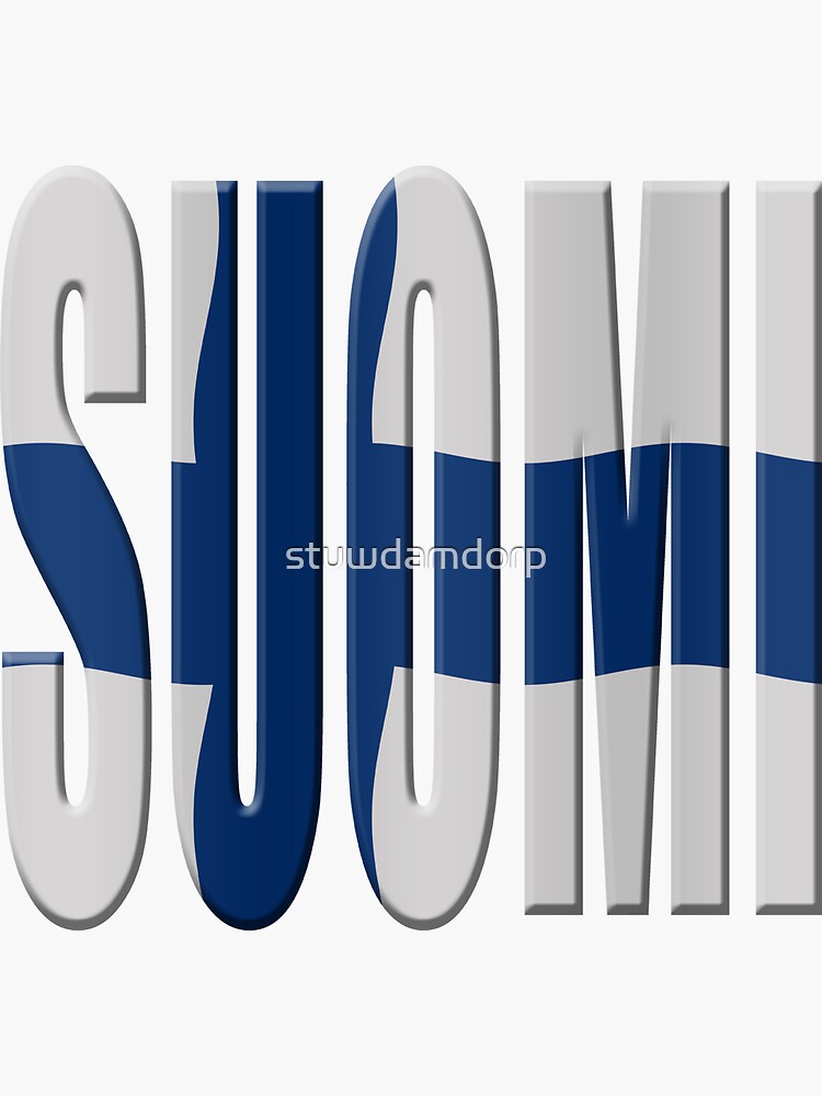 "Suomi flag" Sticker for Sale by stuwdamdorp | Redbubble