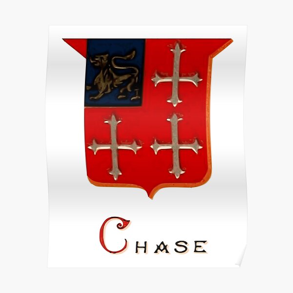 "Chase Family Coat of Arms" Poster for Sale by Heraldica | Redbubble