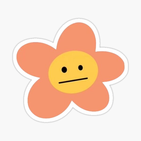 "Flower with funny face" Sticker by AnnieArtWork | Redbubble