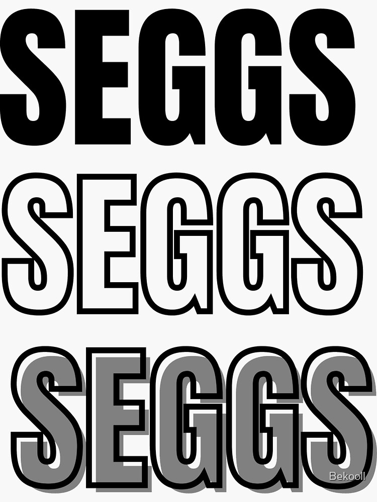 "Seggs Repeat Text - Seggs Meaning" Sticker for Sale by Bekooll | Redbubble