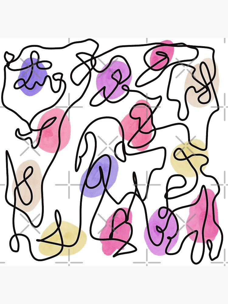 "cute line modern art" Poster for Sale by tenkenryujin | Redbubble