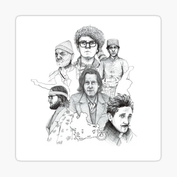 "Wes Anderson" Sticker for Sale by danbartlett91 | Redbubble