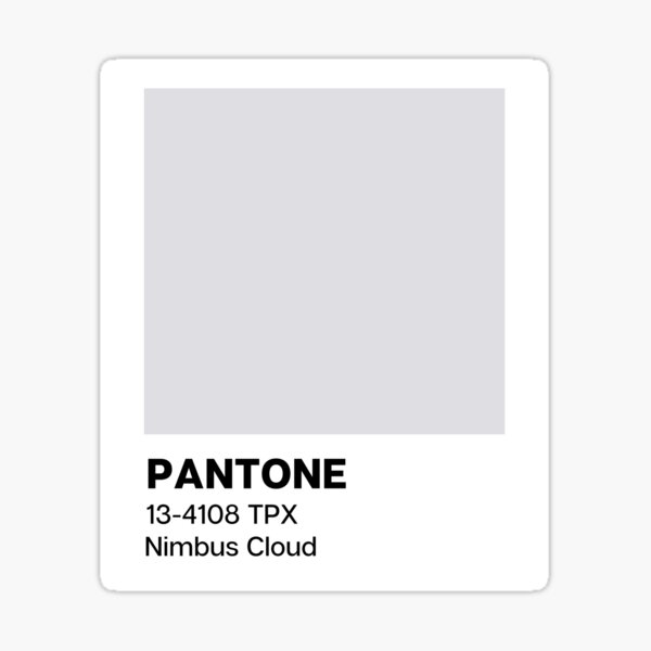 "Pantone Nimbus Cloud" Sticker for Sale by piastrelli | Redbubble