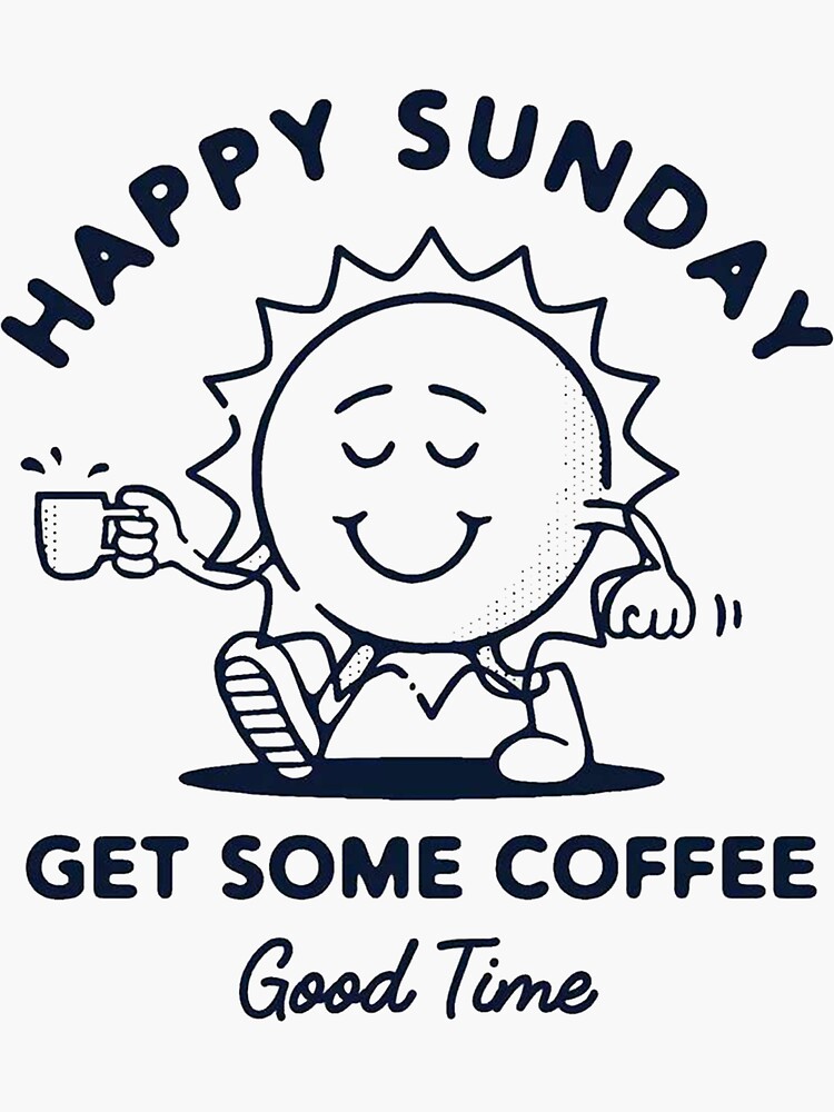 "Happy Sunday" Sticker by bosvio | Redbubble