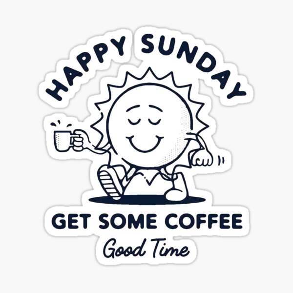 "Happy Sunday" Sticker by bosvio | Redbubble