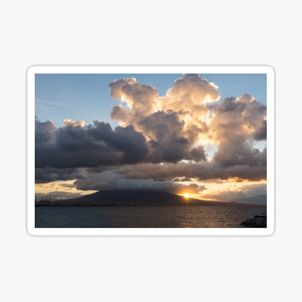 "Mount Vesuvius Powerful Sunrise" Sticker by GeorgiaM | Redbubble