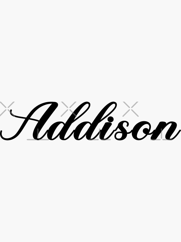 Addison Name Addison A Cursive Handwritten Font