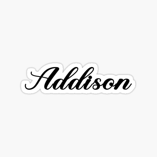"Addison - Aesthetic Name Art Style" Sticker for Sale by DitaNadiaStore ...