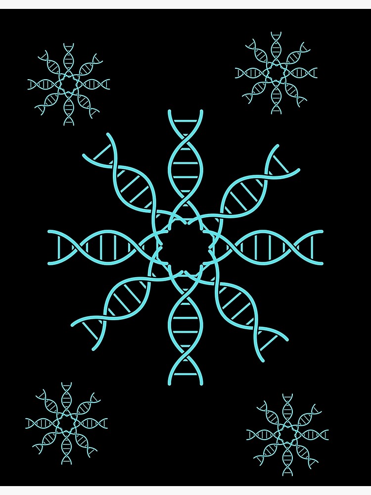 "DNA Winter Wonderland_Blue" Poster for Sale by Chromatin | Redbubble