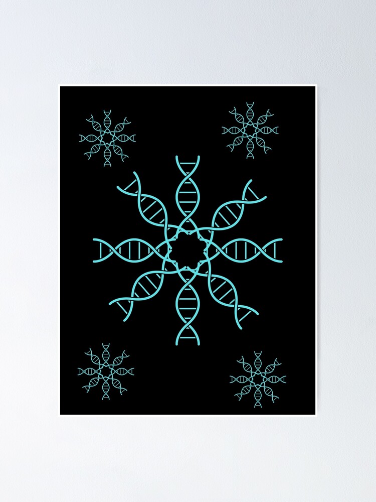 "DNA Winter Wonderland_Blue" Poster for Sale by Chromatin | Redbubble