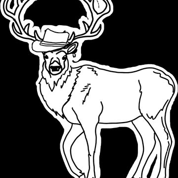 "arthur morgan deer " Sticker for Sale by Luke-Simson | Redbubble