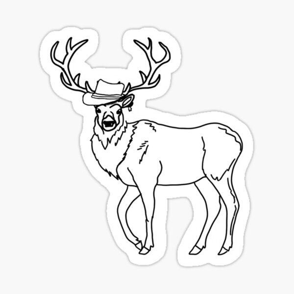 "arthur morgan deer " Sticker for Sale by Luke-Simson | Redbubble