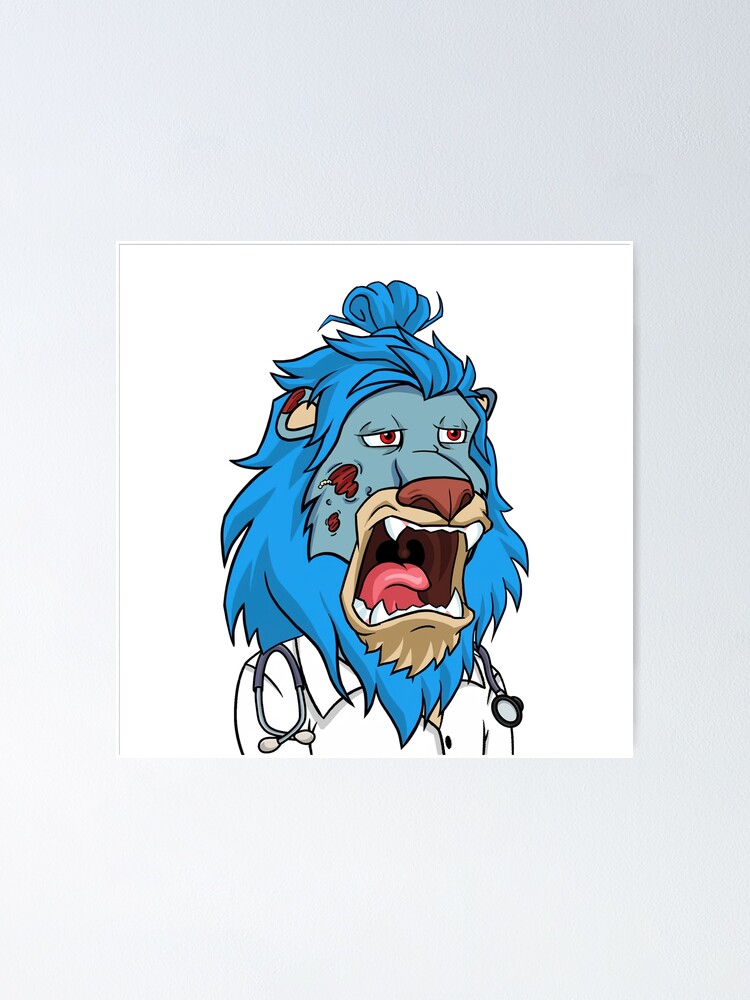 "Lazy Lions #5763 Wild nft cool Cartoon" Poster for Sale by PetTotem ...